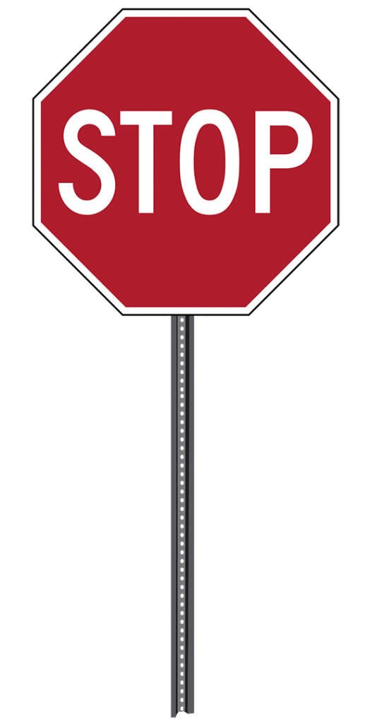 stop sign post - CalTech Pools - 818.436.2953